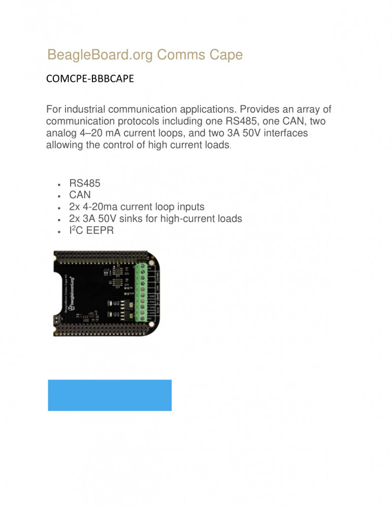 COMCPE-BBBCAPE product documentation image