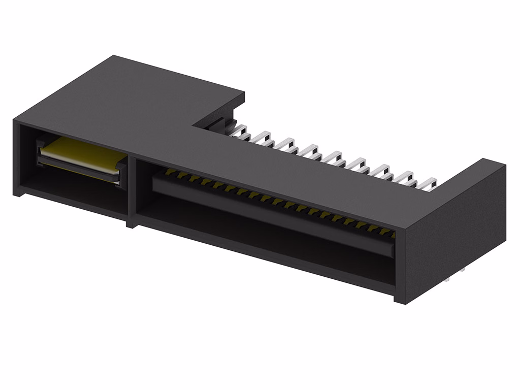 EXTreme LPHPower Plug, Right-Angle, 10 Power Contacts, 36 Signal Contacts, Select Gold (Au) Plating, for 3.18mm Thick PC Board