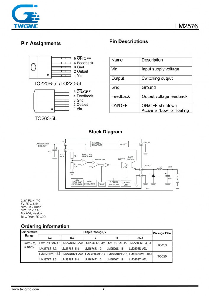 LM2576S-ADJ datasheet page 2