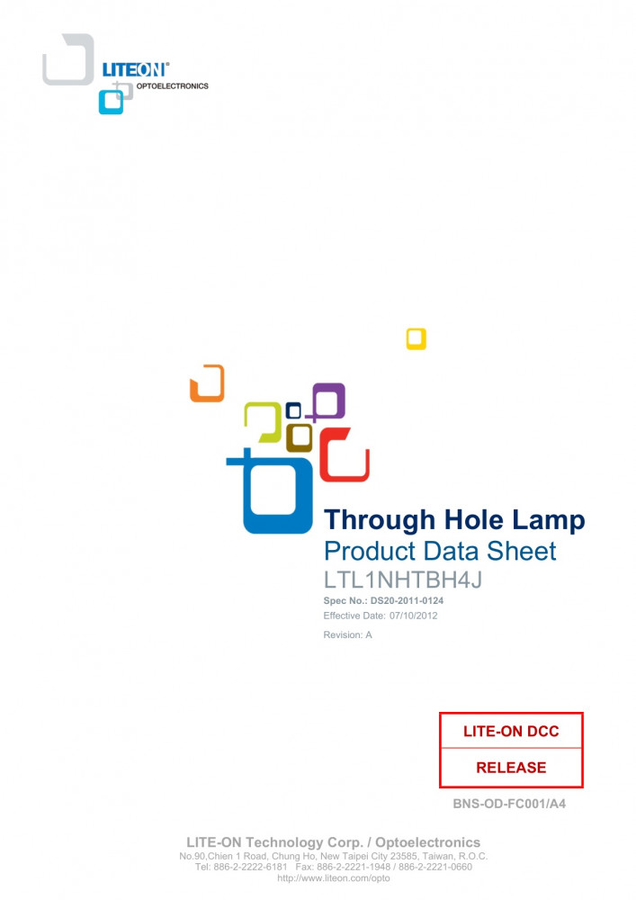 LTL1NHTBH4J datasheet page 1