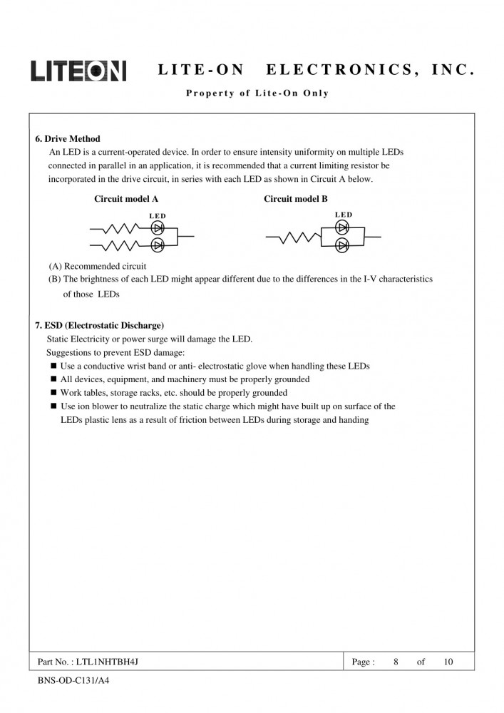 LTL1NHTBH4J datasheet page 9