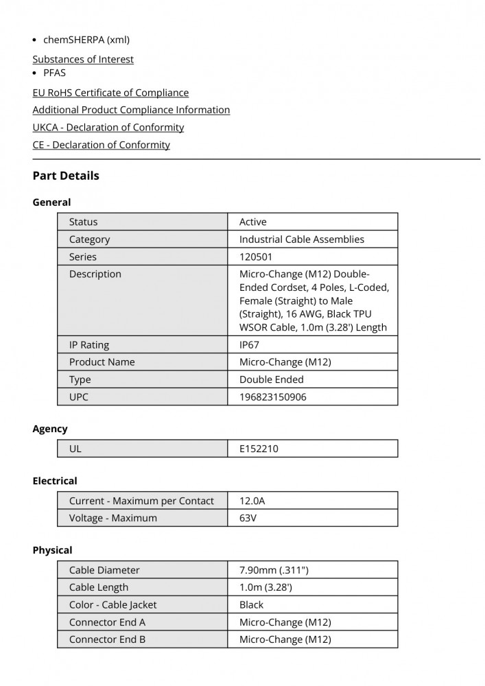 MOLEX product drawing, page 2