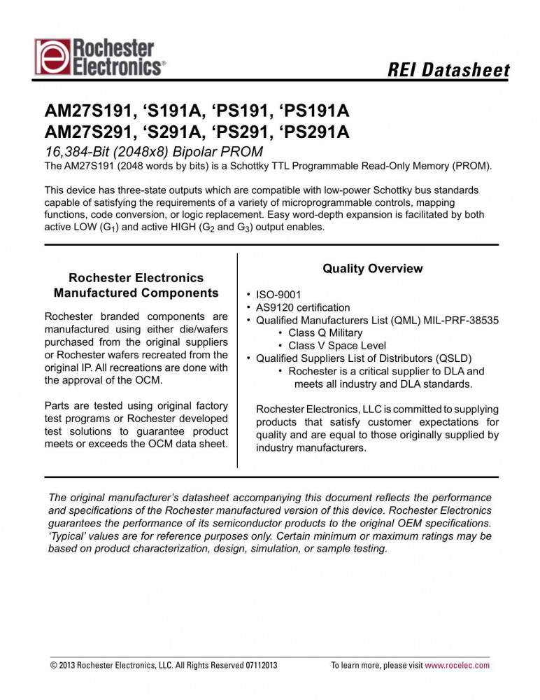 27S191AJC datasheet page 1