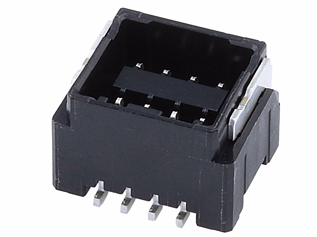 2.00mm Pitch, Micro-Lock Plus PCB Header, Dual Row, Vertical, Surface Mount, Matte Tin Plating, 8 Circuits, Low-Halogen, Black