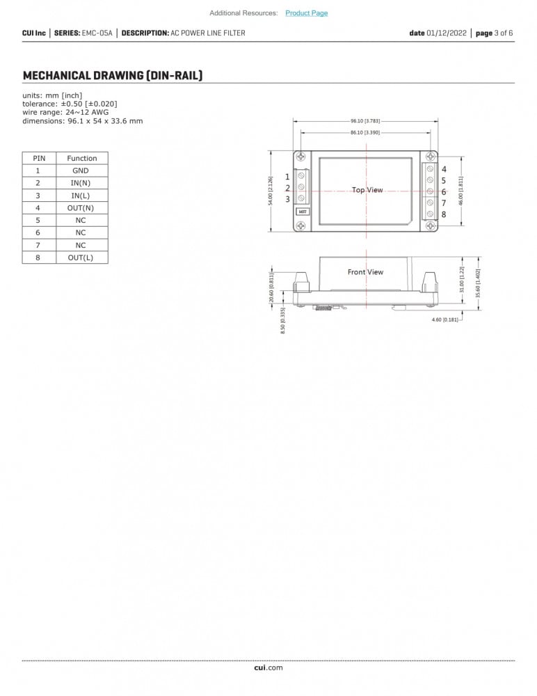 EMC-05A datasheet page 3