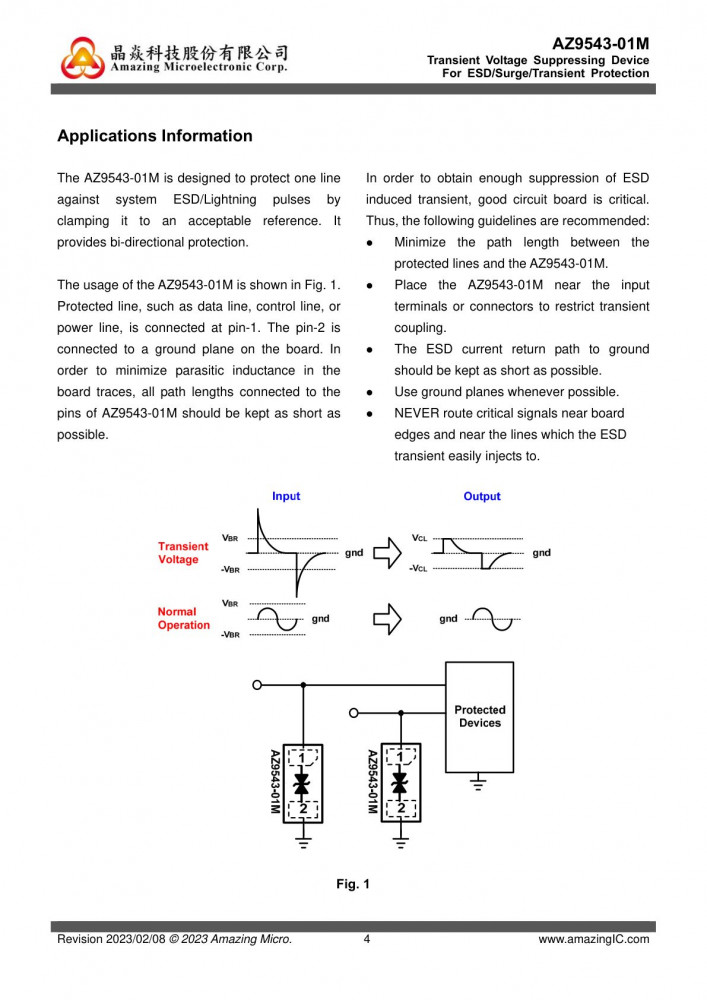 AZ9543-01M datasheet page 4
