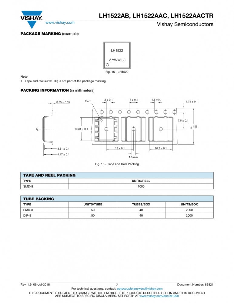 LH1522 datasheet page 7