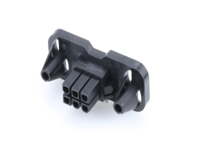Mini-Fit BMI Receptacle Housing, 4.20mm Pitch, Dual Row with Panel Mount  Ears, Nylon, UL 94V-0, 6 Circuits, Black for sale