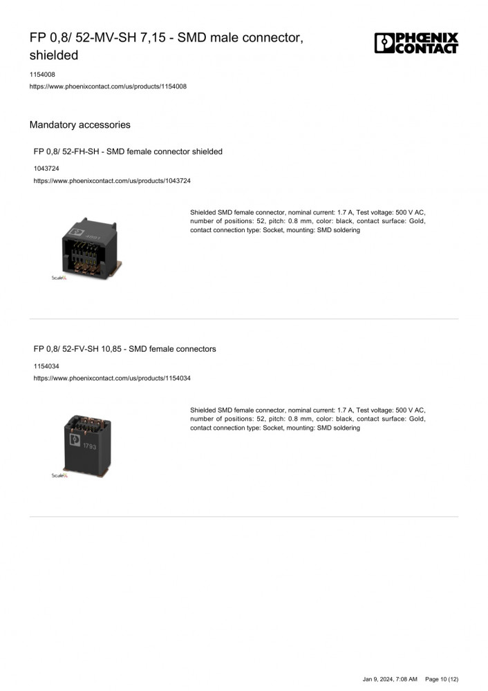 Phoenix Contact 1154008 technical document page 10