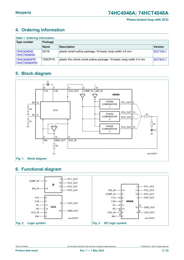 74HCT4046AD,118 datasheet page 2