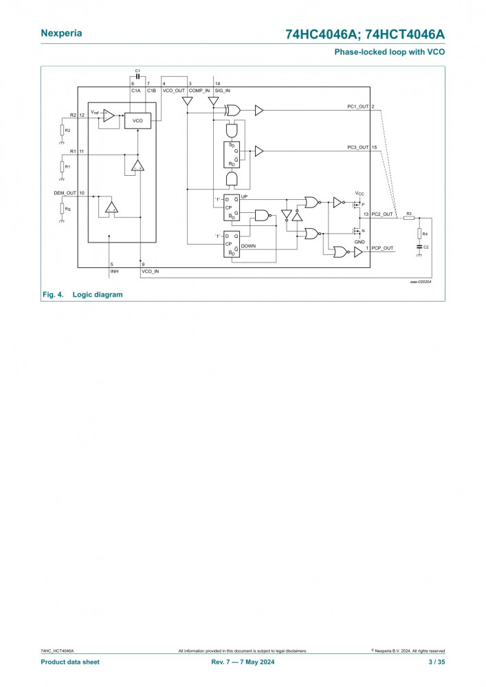 74HCT4046AD,118 datasheet page 3