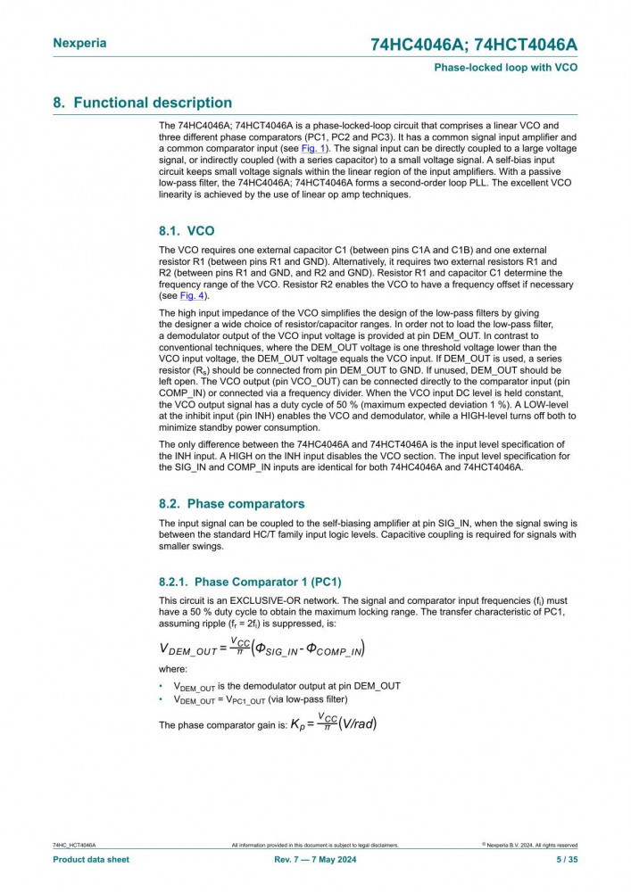 74HCT4046AD,118 datasheet page 5