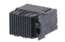 Impact 100 Ohm 4 Pair Right-Angle Daughtercard Receptacle, Right Guided,  10 Columns, 120 Circuits, Plated Through Hole Dimension 0.46mm, Lead-Free