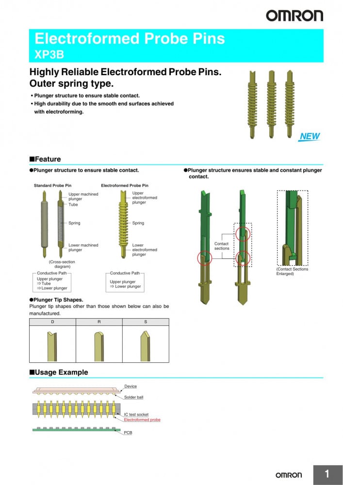 OMRON XP3B document page 1