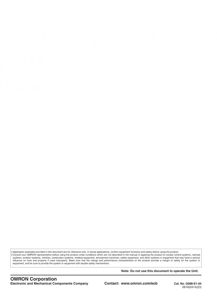 OMRON XP3B document page 8