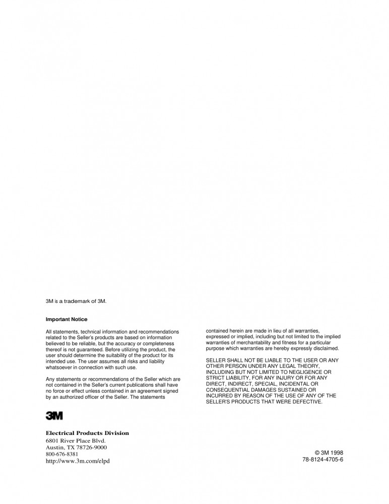 3M 1194 tape technical data sheet page 2