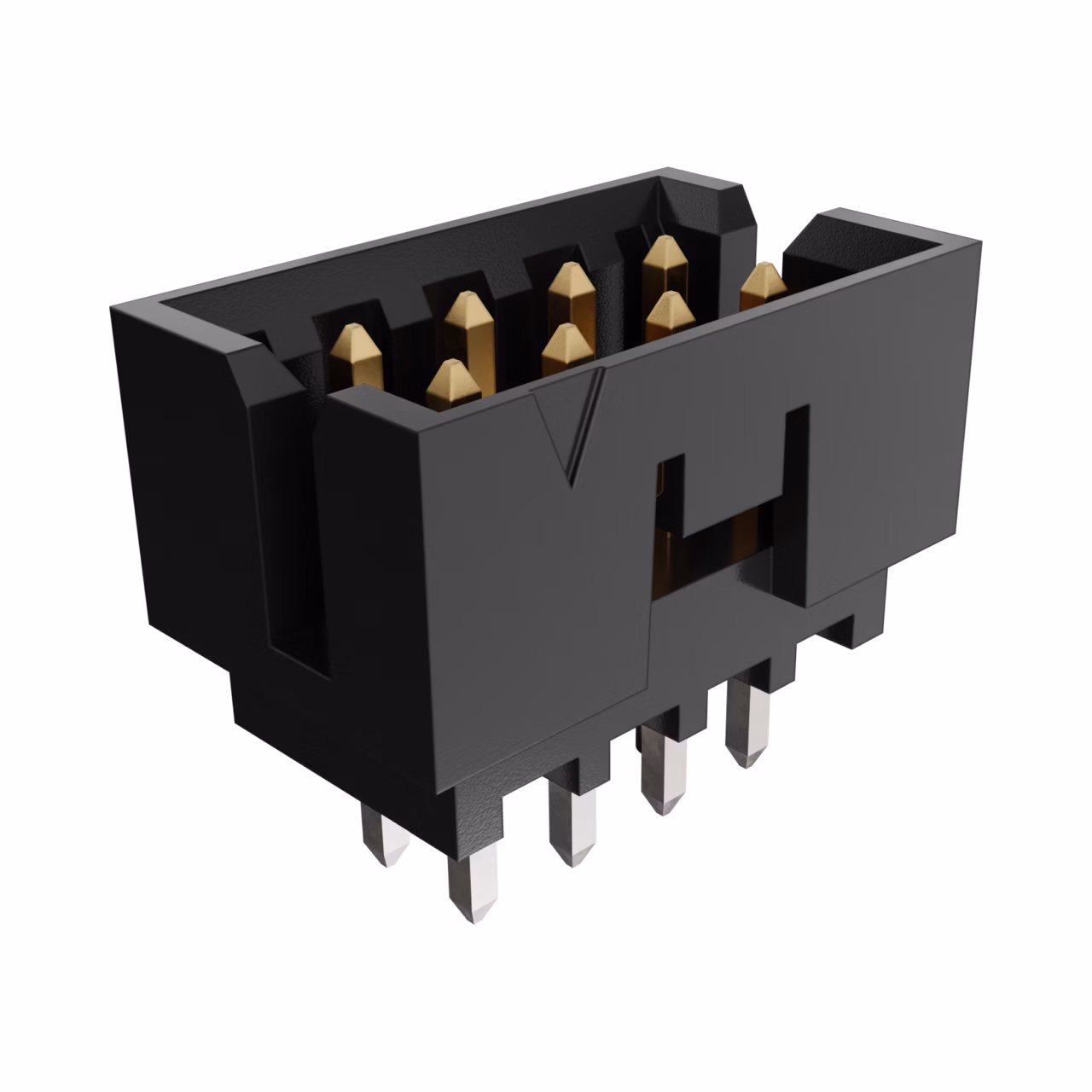2.00mm Pitch, Milli-Grid PCB Header, Dual Row, Vertical, Surface Mount, Shrouded, 22 Circuits, 0.76µm Gold (Au) Plating, Dual Side Slots, Dual Friction Locks, Center Polarization, with Pegs, Tape and Reel