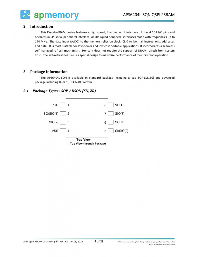 APS6404L-SQN-SN datasheet page 4