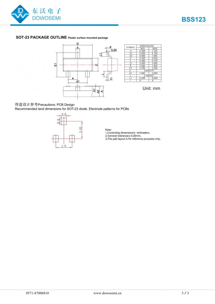 BSS123 datasheet page 3