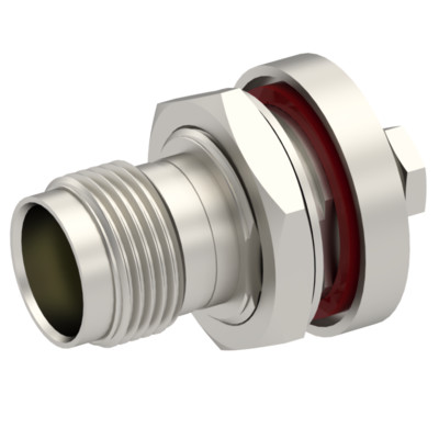 TNC / STRAIGHT JACK FEMALE SOLDER CLAMP FOR .085''/50 SR NICKEL REAR MOUNT|PANEL SEALED for sale