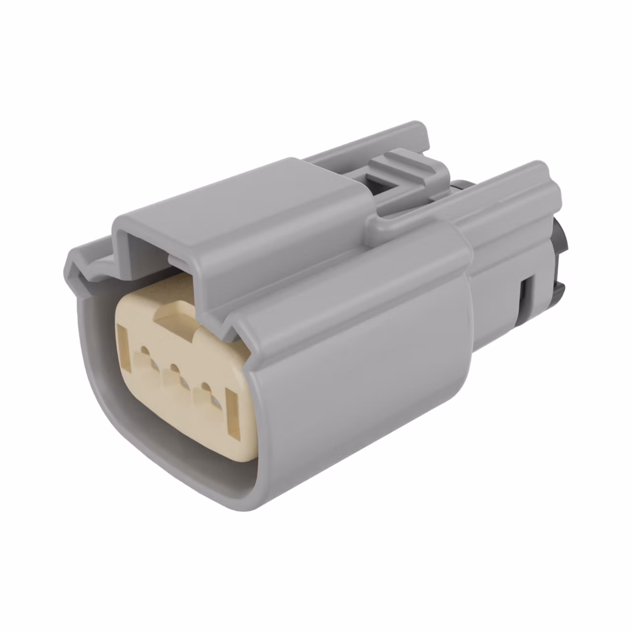 MX150 Mat-Sealed Female Connector Assembly, Single Row, 3 Circuits, Keying Option B, Light Gray for sale