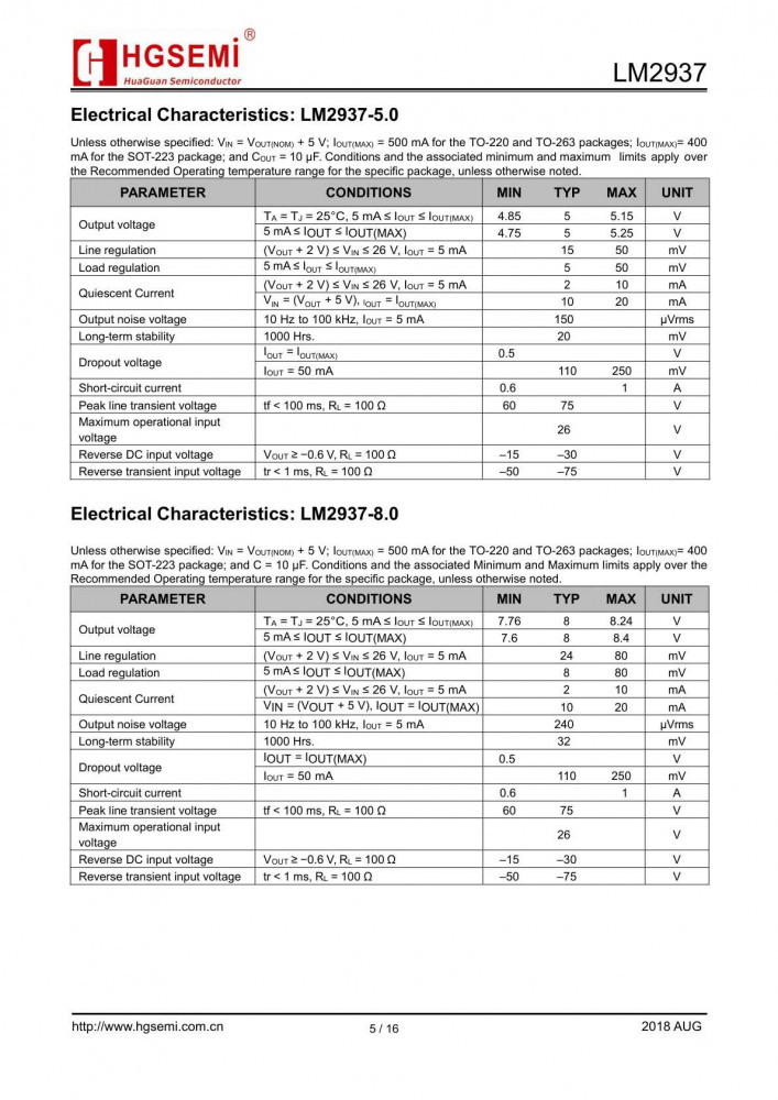 LM2937 datasheet page 5
