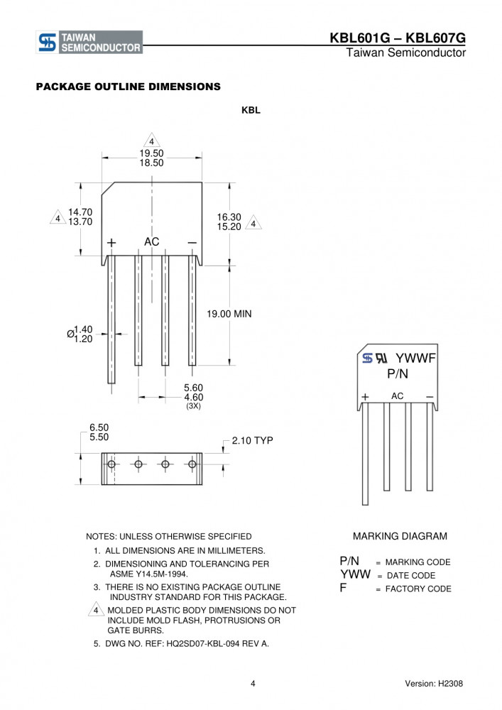 KBL602G datasheet page 4
