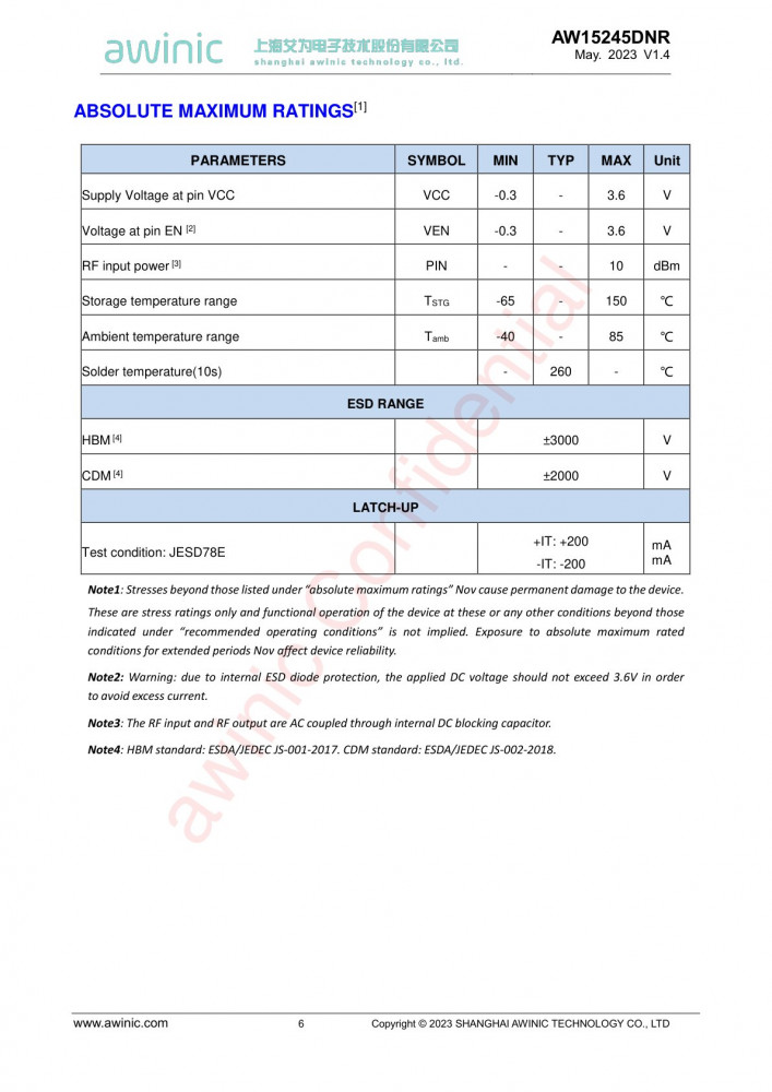 AW15245DNR datasheet page 6