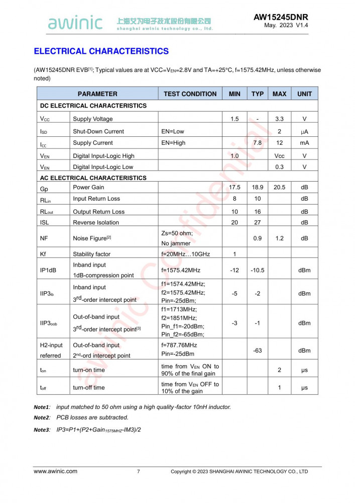 AW15245DNR datasheet page 7