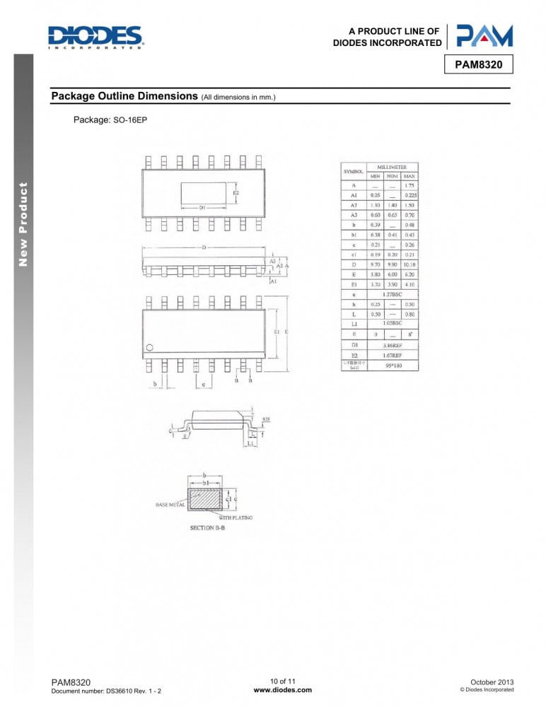 PAM8320RDR datasheet page 10