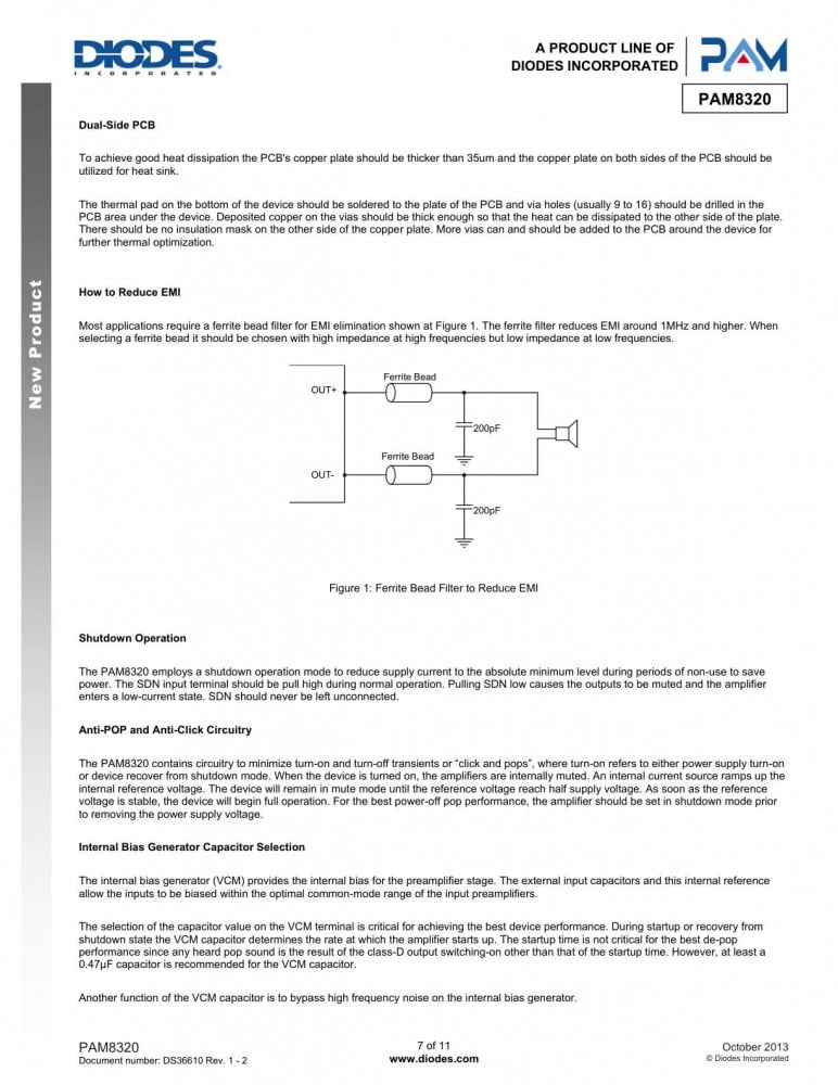 PAM8320RDR datasheet page 7