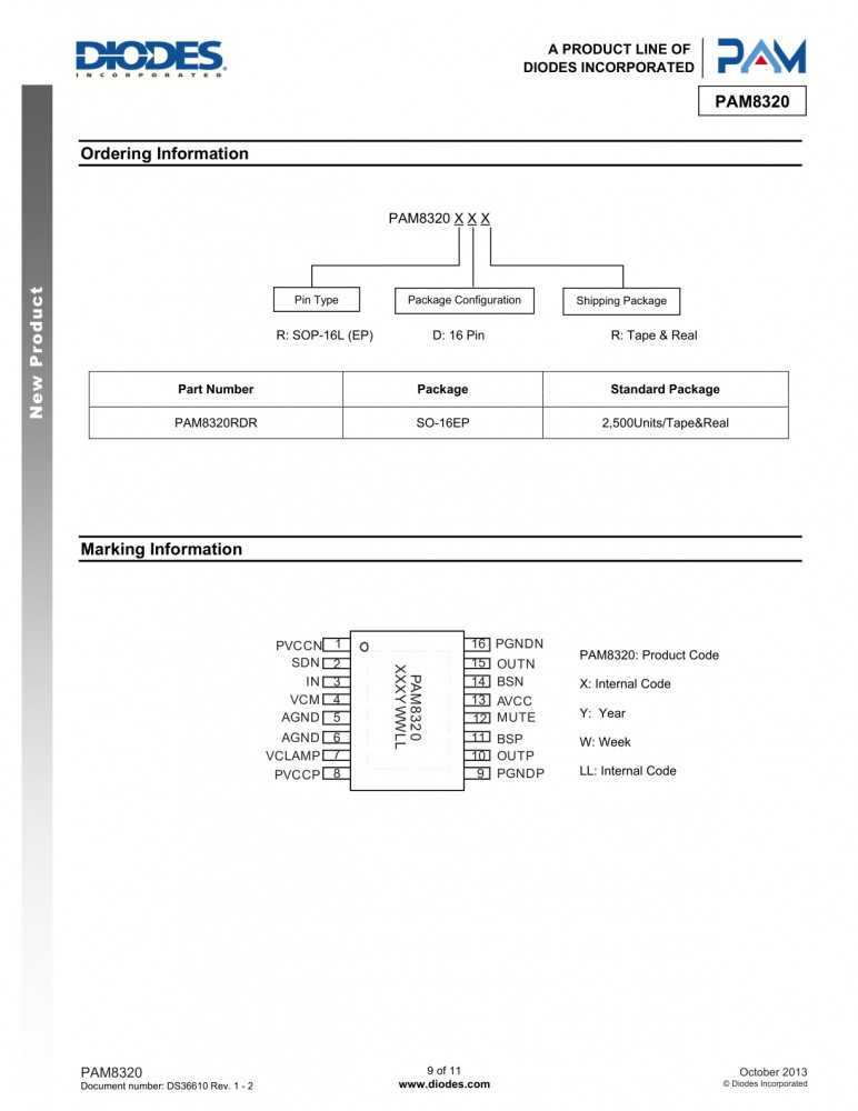 PAM8320RDR datasheet page 9
