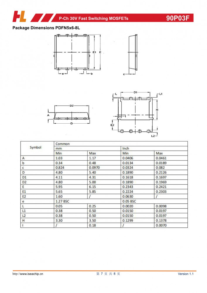 90P03F datasheet page 7