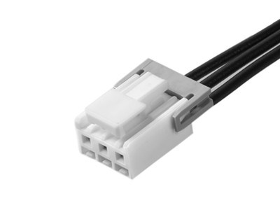Mini-Lock-to-Mini-Lock Off-the-Shelf (OTS) Cable Assembly, 2.50mm Pitch, Female-Female, Single Row, 100.00mm Length, 3 Circuits, Natural