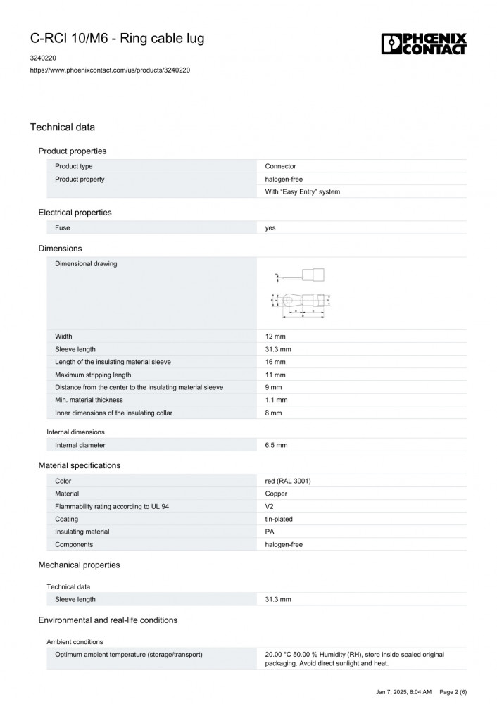 Phoenix Contact 3240220 technical document page 2