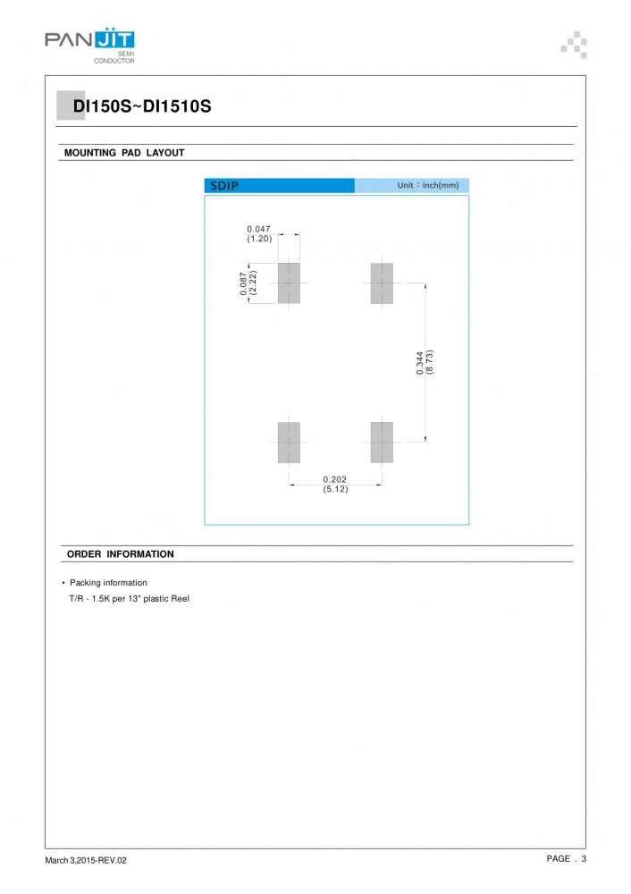 PANJIT DI1510S datasheet page 3