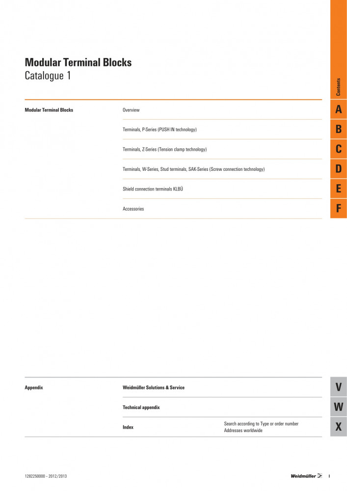 WEIDMULLER catalogue page 3