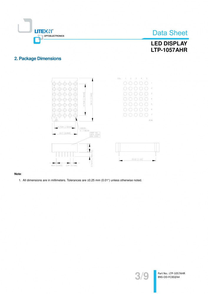 LTP-1057AHR datasheet page 4