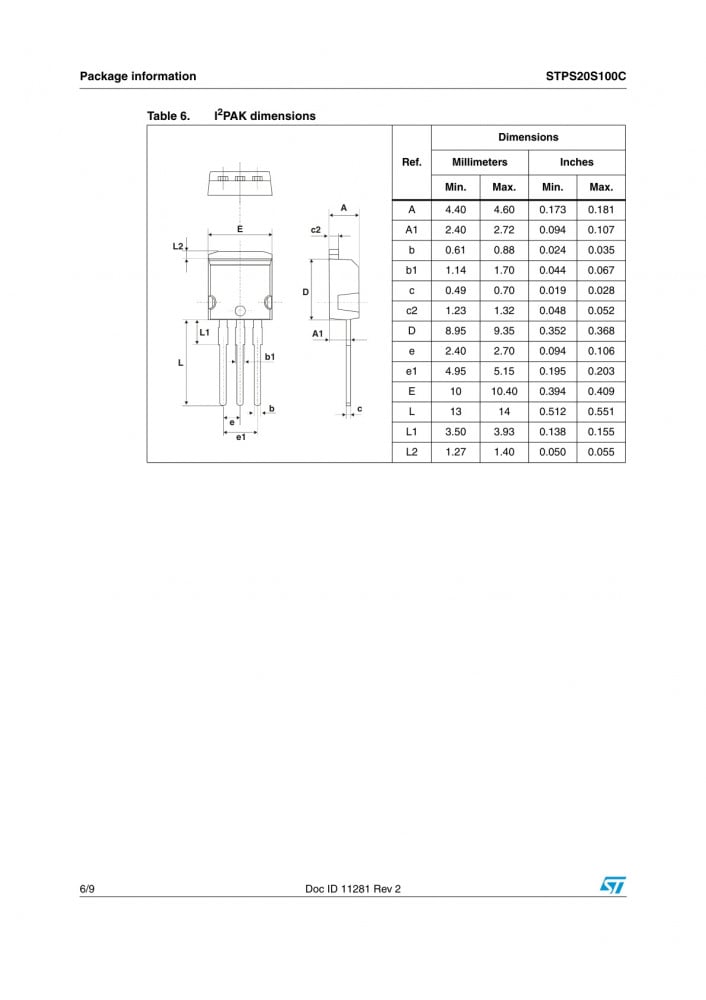 STPS20S100CFP datasheet page 6