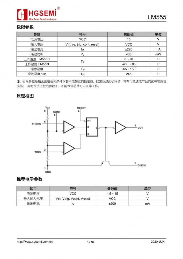 LM555IM/TR datasheet page 3