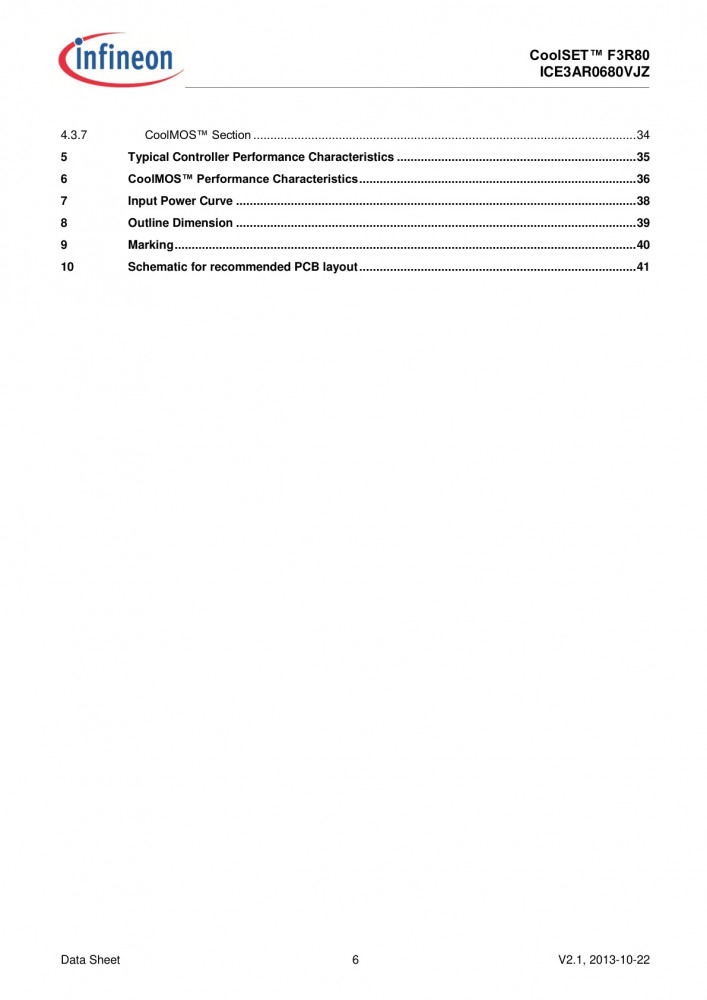 ICE3AR0680VJZ datasheet page 6