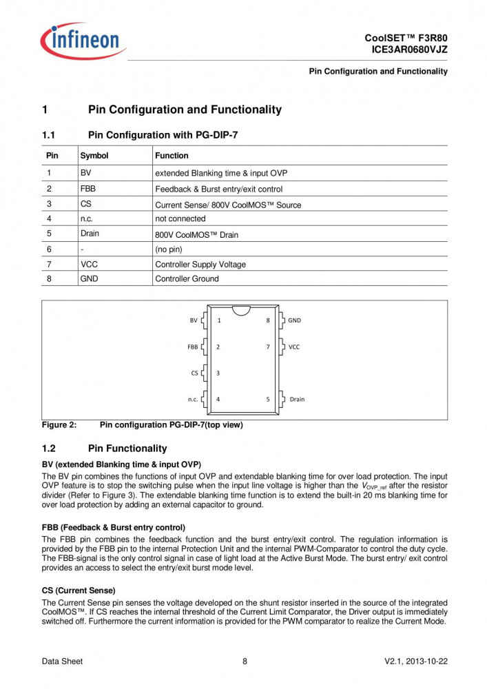 ICE3AR0680VJZ datasheet page 8