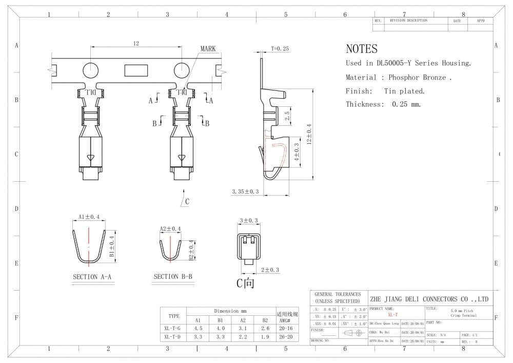 DLL XL series technical drawing page 3