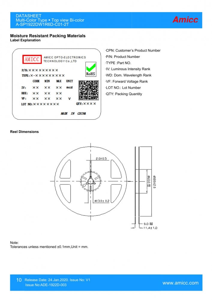 A-SP1922DW1R6D-C01-2T approval sheet page 10