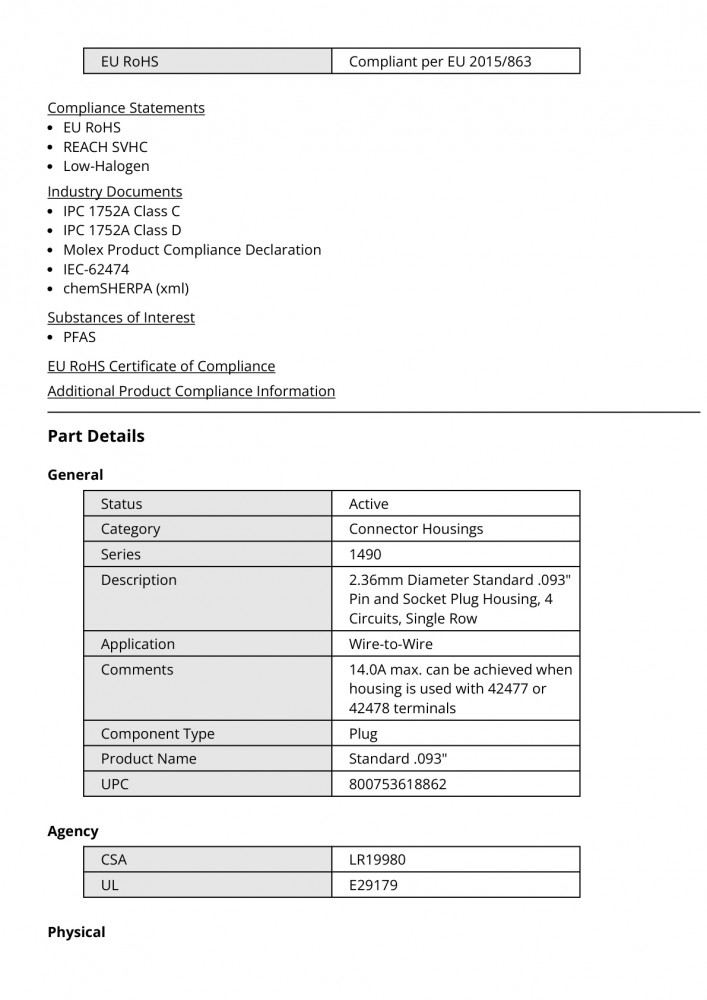 MOLEX technical document page 2