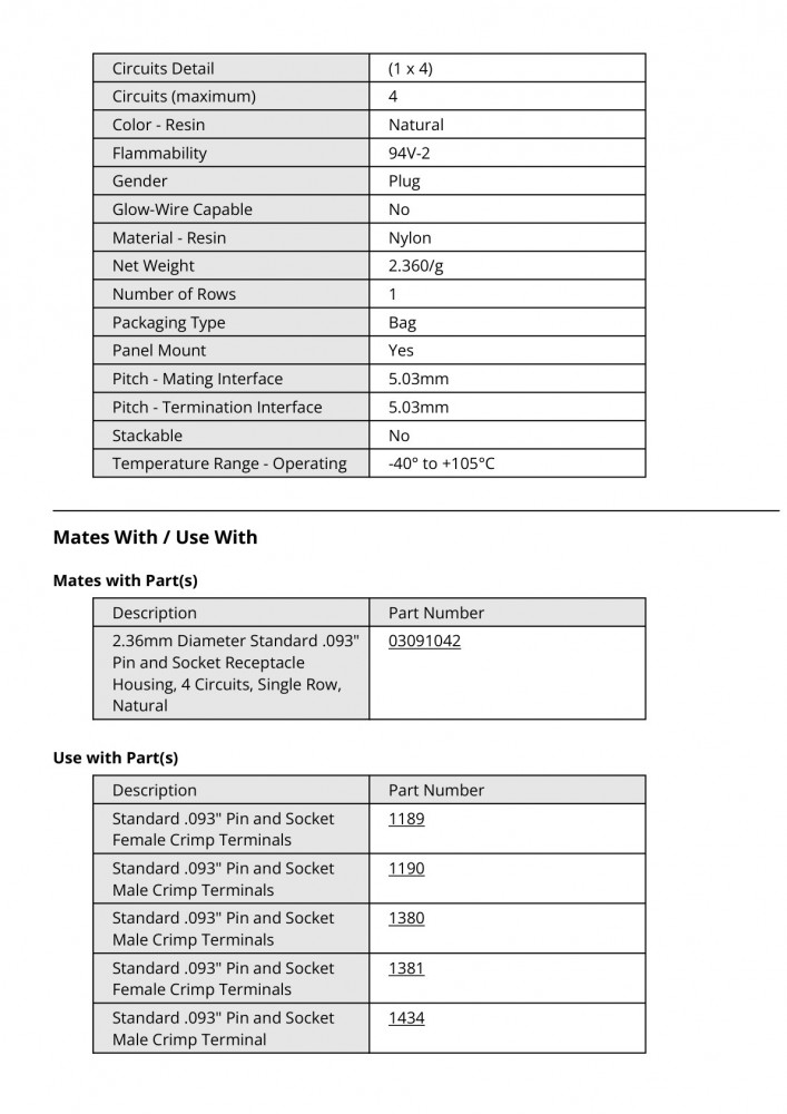 MOLEX technical document page 3