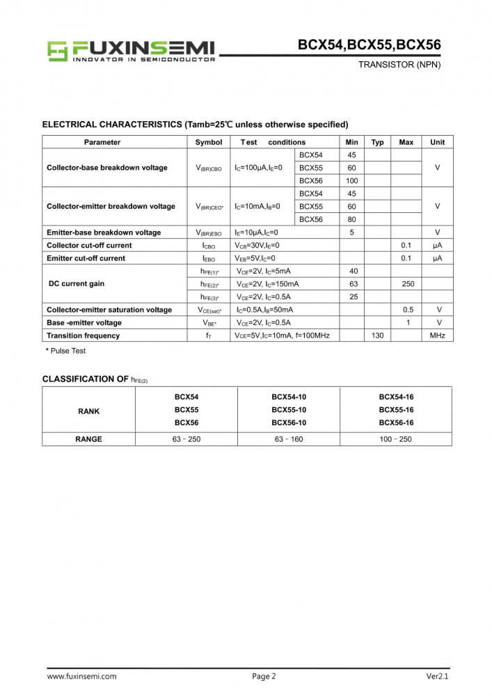 BCX56-16 datasheet page 2