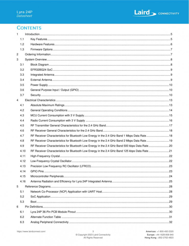 Lyra 24P datasheet page 3