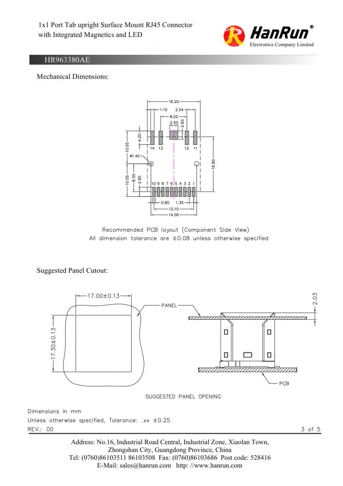 HR963380AE datasheet page 3