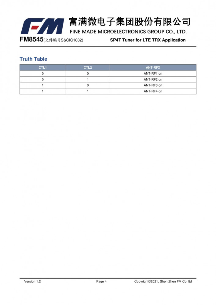 FM8545 datasheet page 4